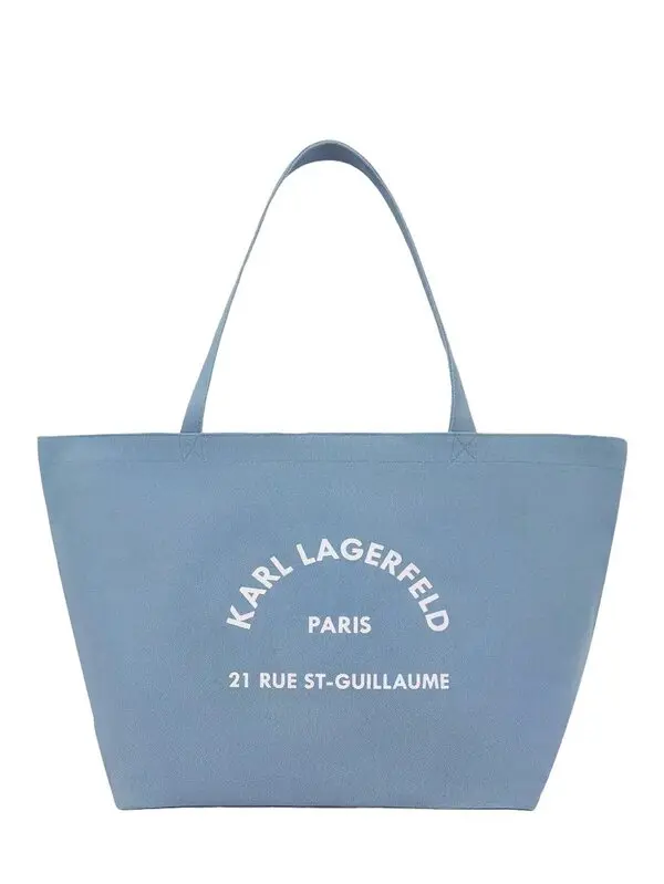 Karl Lagerfeld Rue St-guillaume Canvas Tote Bag - Blue