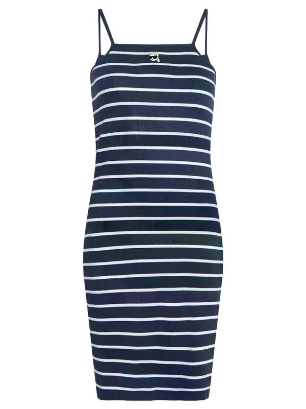 Karl Lagerfeld Ikon Striped Dress - Blue