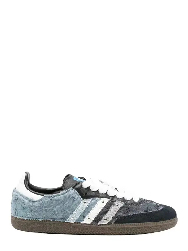 Adidas Samba Striped Sneakers - Blue