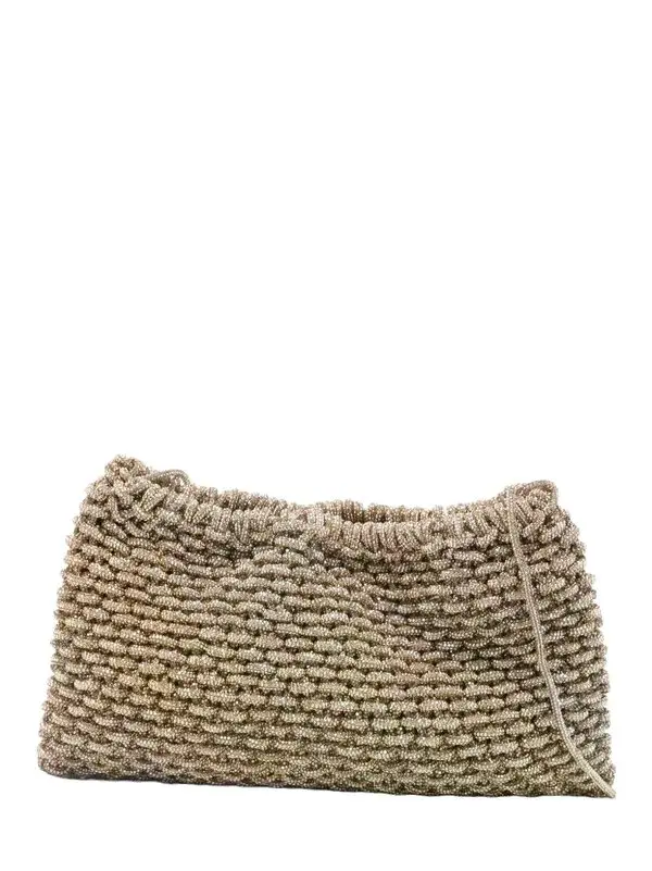 HIBOURAMA Penelope Crystal-embellished Clutch - Gold