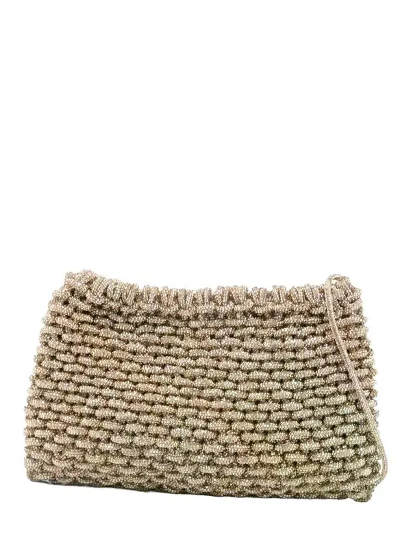 HIBOURAMA Penelope Crystal-embellished Clutch - Gold