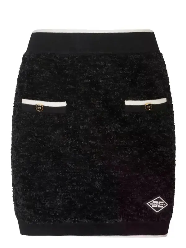 Elisabetta Franchi Logo-detail Skirt - Black