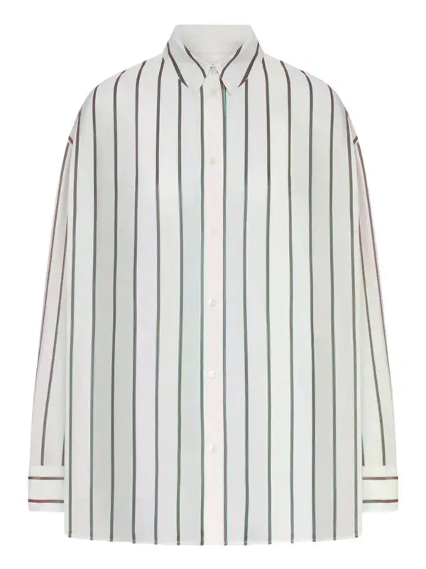 Gucci Striped Oversize Shirt - White