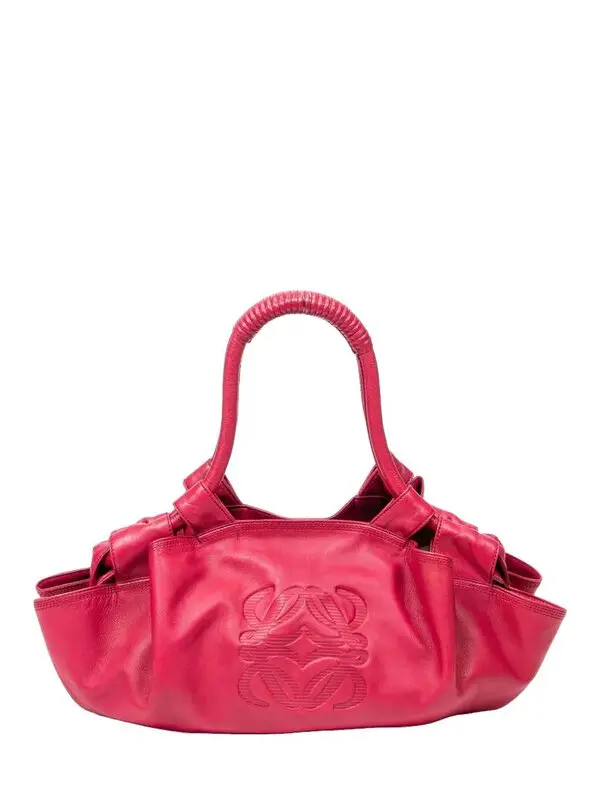 Loewe Embossed Leather Handbag - Pink