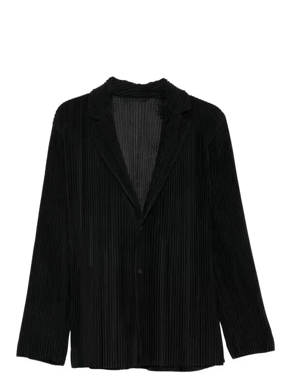 Issey Miyake Pleated Button Blazer - Black