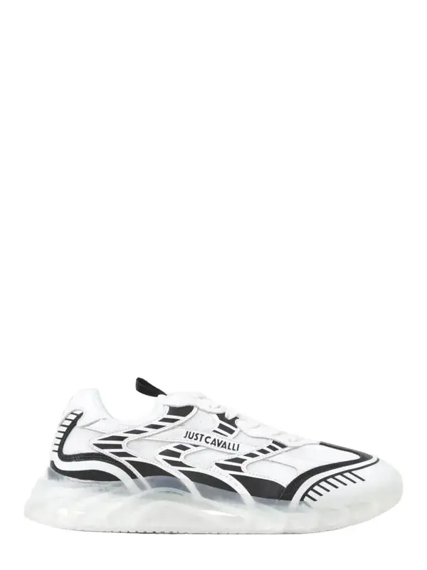 Just Cavalli Patterned Sneakers - White
