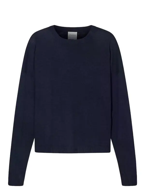 Closed Long-sleeve Sweater - Blue