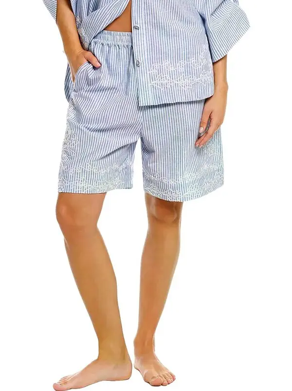 Agua Bendita Striped Shorts - Blue