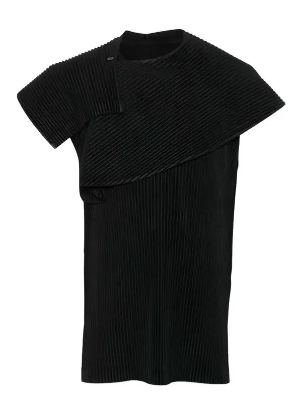 Issey Miyake Pleated T-shirt - Black