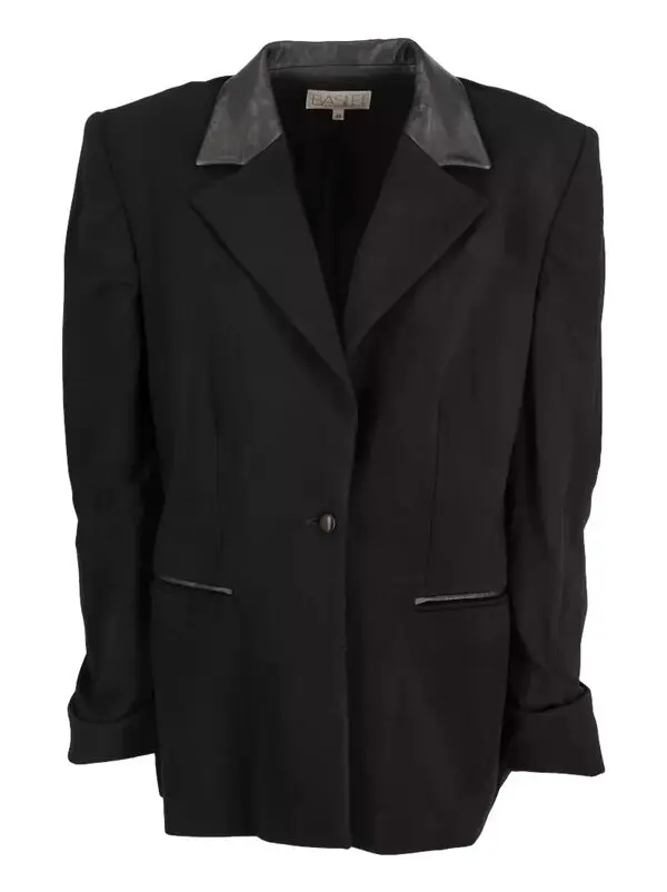 BASILE Padded-shoulder Blazer - Black