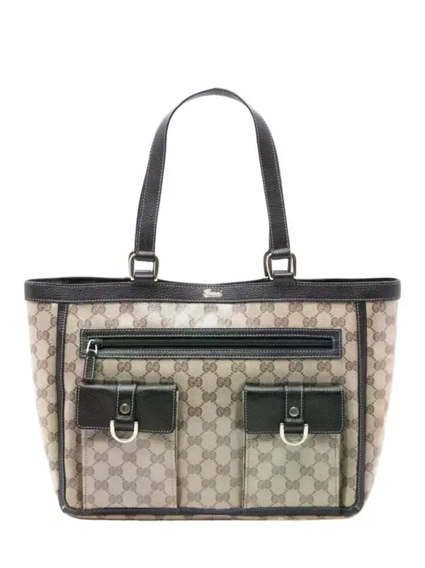 Gucci Gg Crystal Abbey D-ring Tote Bag - Brown