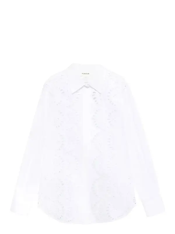 P.a.r.o.s.h Eyelet-detail Shirt - White
