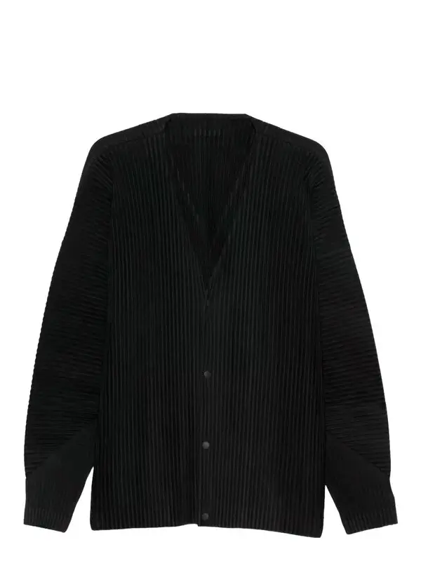 Issey Miyake Pleated Button Jacket - Black