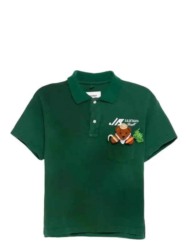 DOUBLET My Workwear Bear Polo Shirt - Green