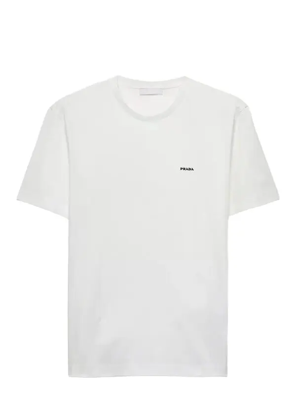 Prada Logo-embroidered T-shirt - White