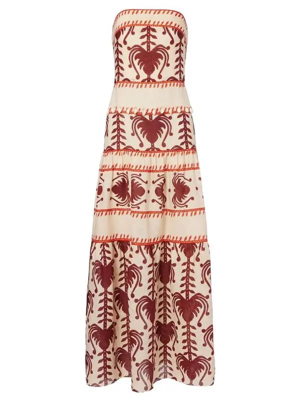 Johanna Ortiz Another Chance Printed Linen Maxi Dress - Multicoloured