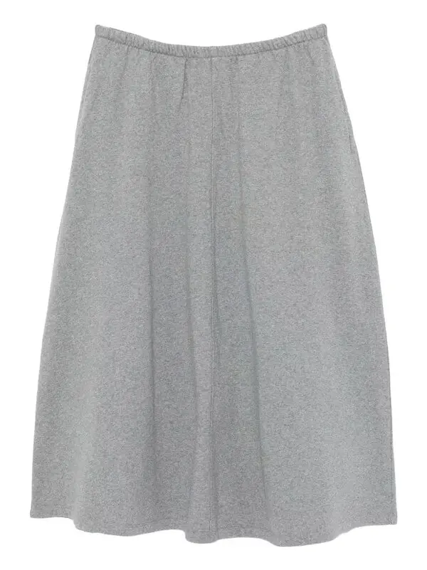 Alexander Wang Cotton Terry Midi Skirt - Grey