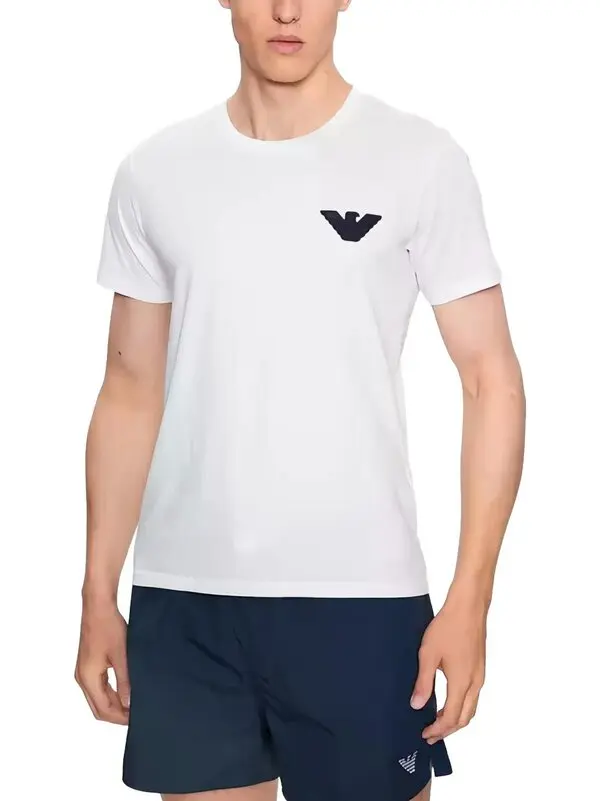Emporio Armani Logo-embroidery T-shirt - White