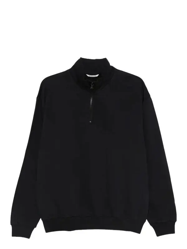 Auralee Half-zip Sweater - Black