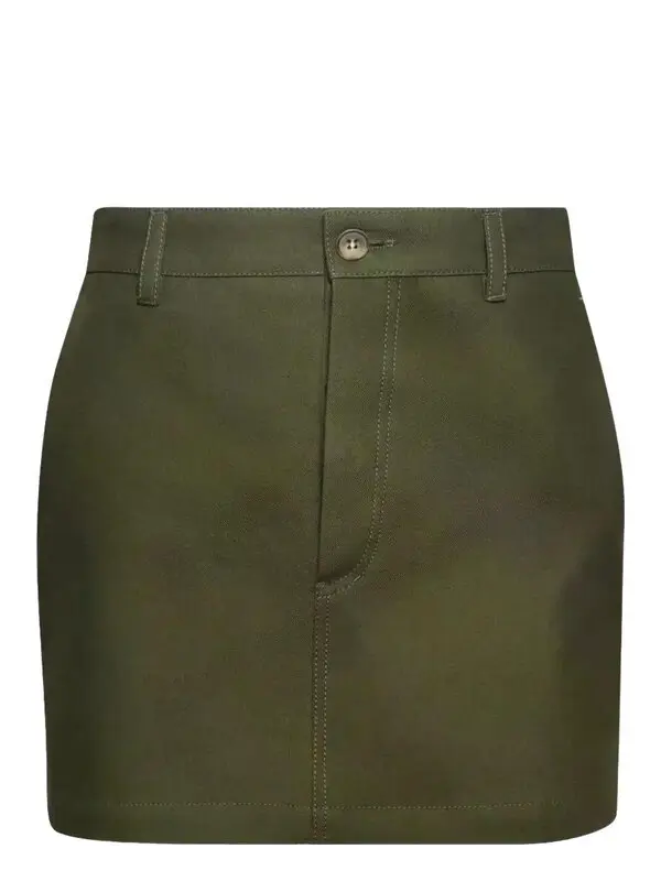 Wardrobe.NYC Drill Mini Skirt - Green