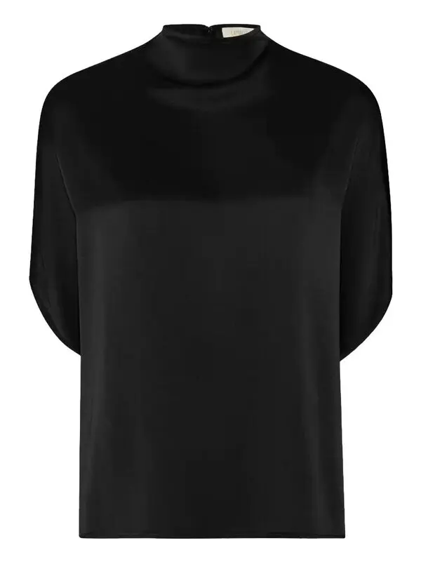 Lapointe High-neck Blouse - Black