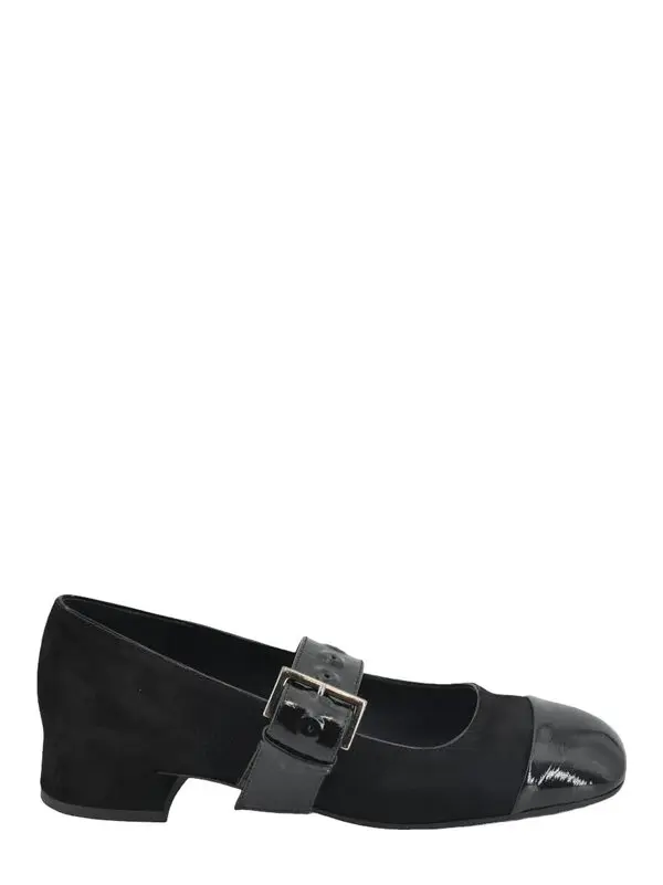 DEL CARLO Renne Buckle Strap Pumps - Black