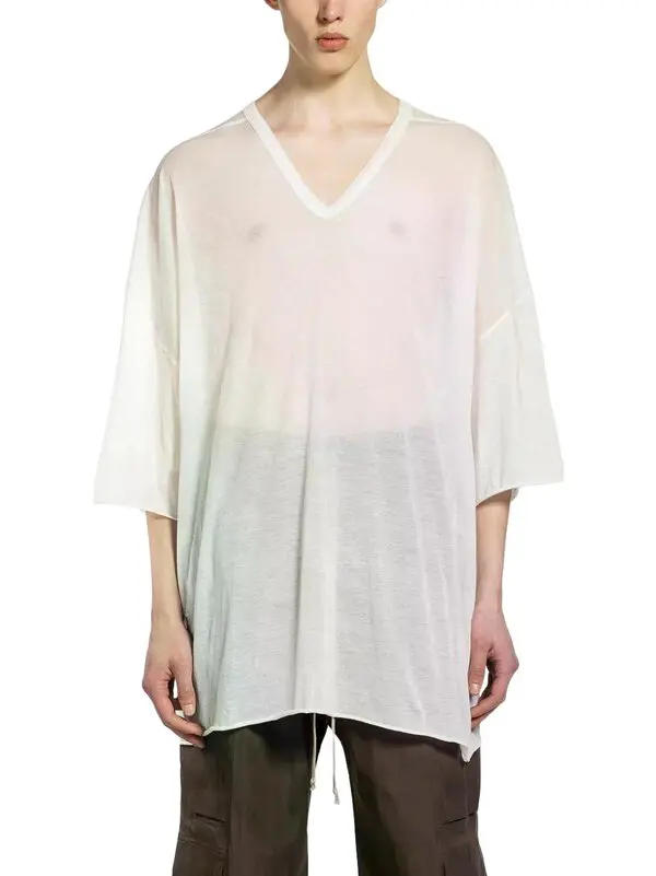 Rick Owens Tommy V-neck T-shirt - Neutrals