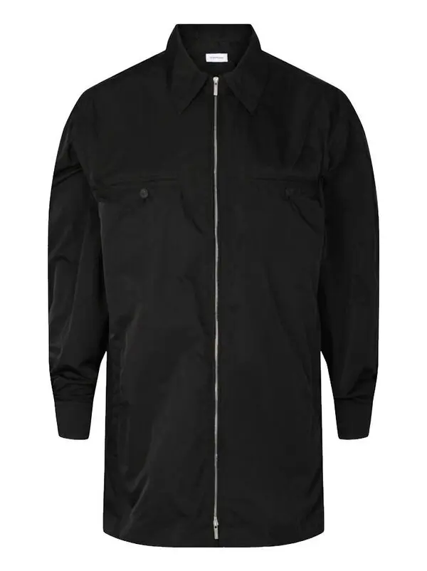 FERRAGAMO Zip-up Windbreaker With Removable Hood - Black