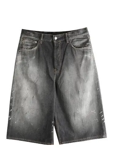 Acne Studios Loose Fit Denim Shorts - Black