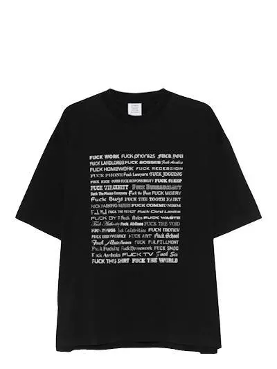Vetements Fuck Everything T-shirt - Washed Out Black