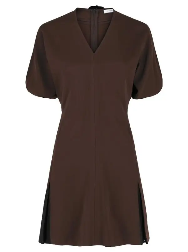 FERRAGAMO Flared Mini Dress - Dark Brown