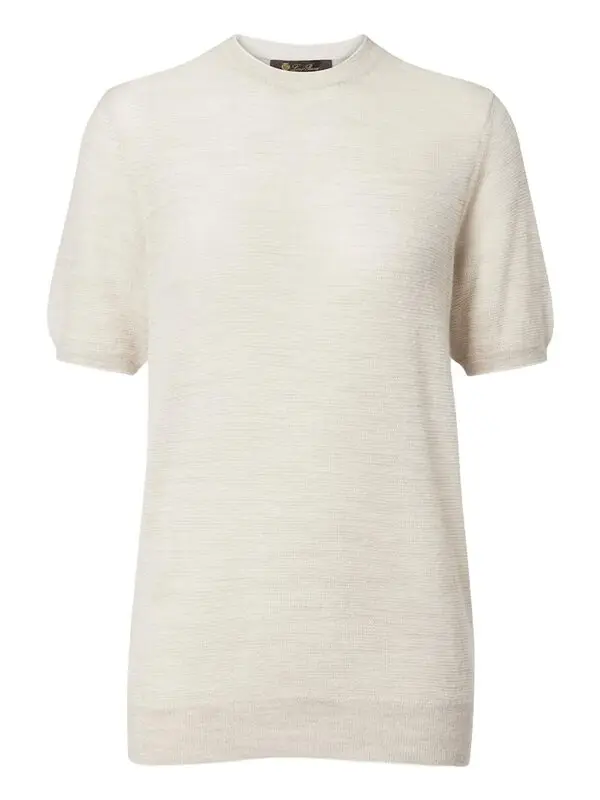 Loro Piana Cashmere, Wool, And Silk Top - Beige