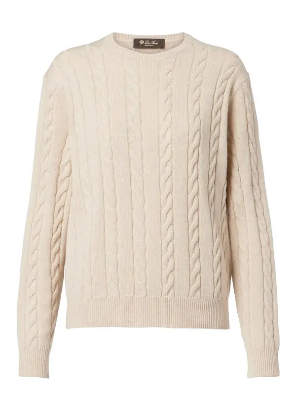 Loro Piana Cedar Cable-knit Cashmere Sweater - Beige