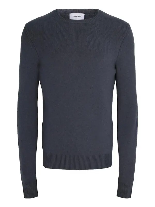 FERRAGAMO Cashmere Crewneck Sweater - Dark Grey