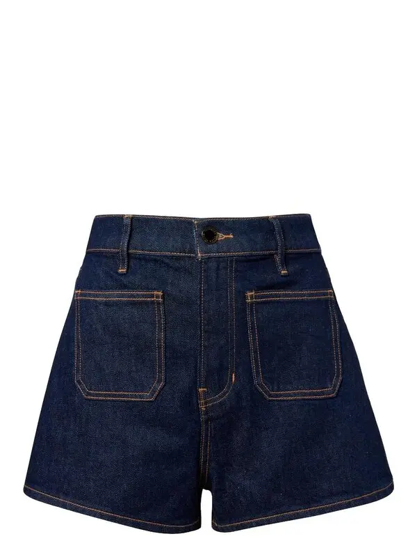 Veronica Beard Elijah Denim Shorts - Blue