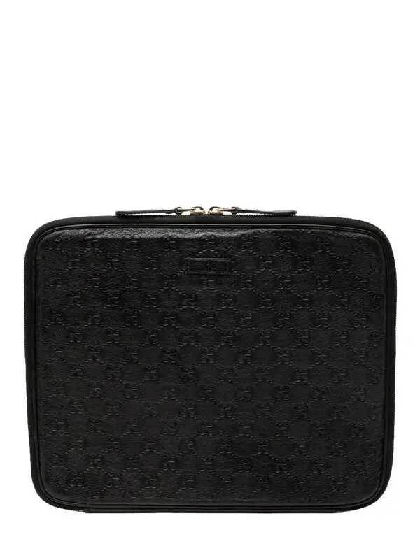 Gucci Sima Laptop Case Clutch Bag - Black