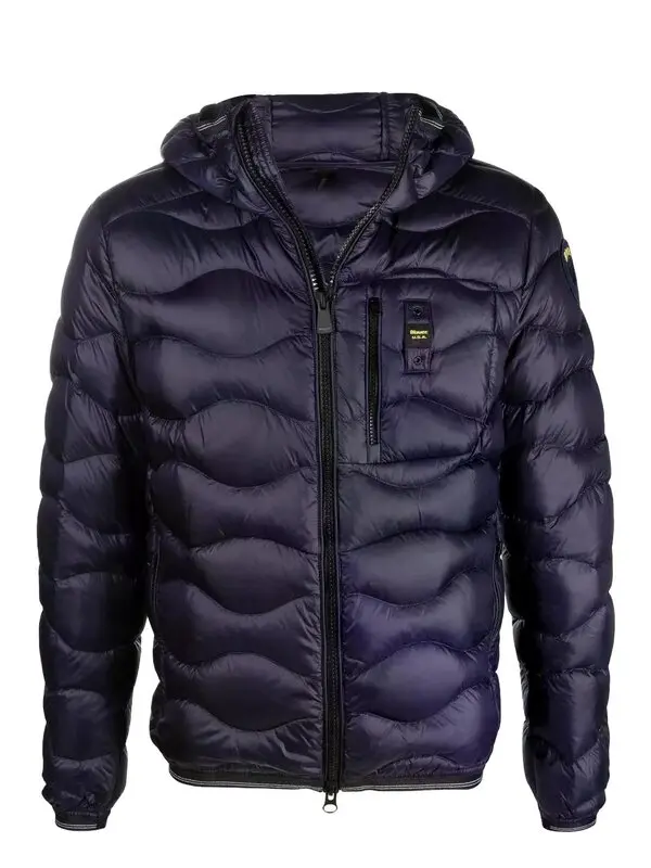 BLAUER. Quilted Down Jacket - Blue