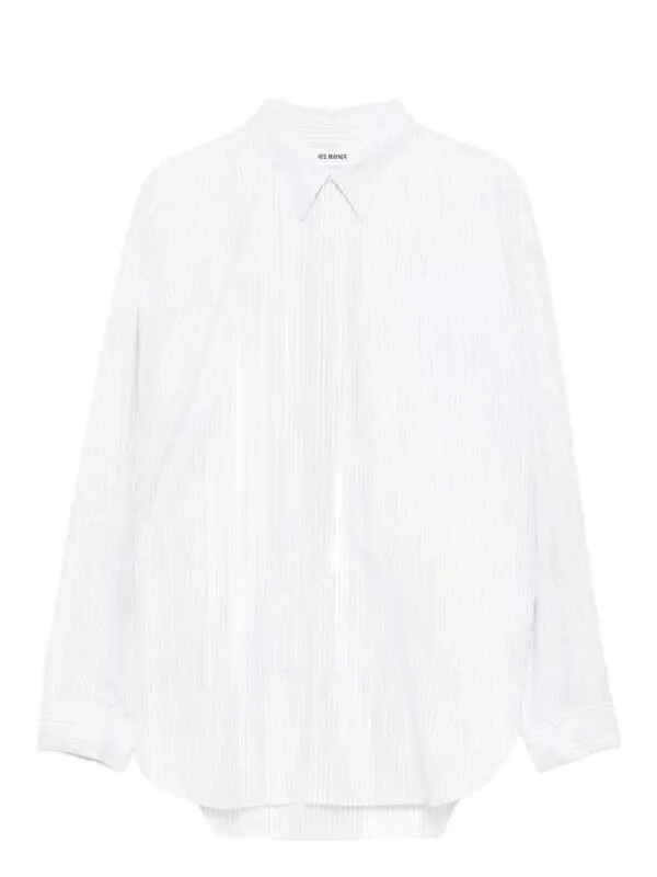 HED MAYNER Pinstripe Long-sleeve Shirt - White