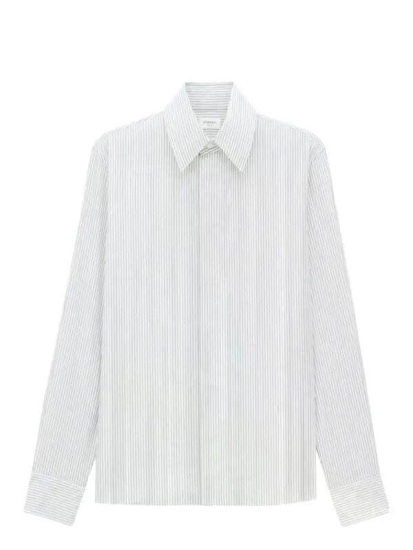 Saint Laurent Cassandre Pencil-stripe Shirt - White