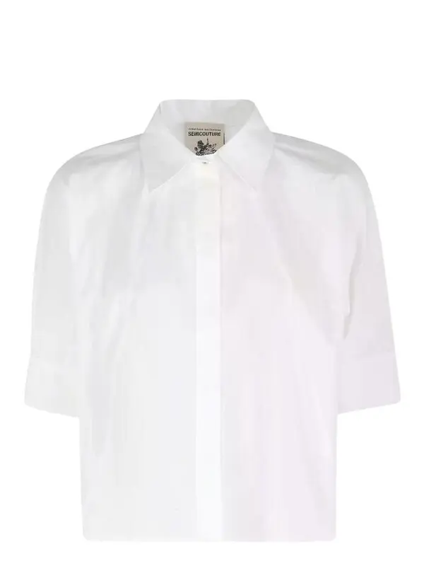 SEMICOUTURE Clara Short-sleeved Shirt - White