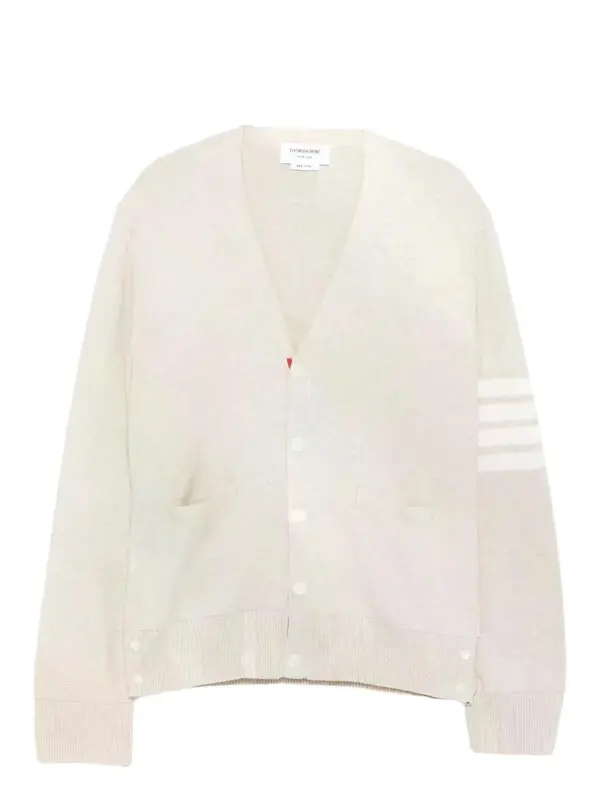 Thom Browne 4-bar V-neck Cardigan - Neutrals