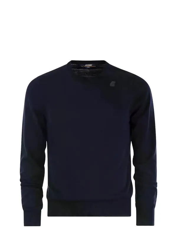 K-WAY Crewneck Sweatshirt With Logo - Blue