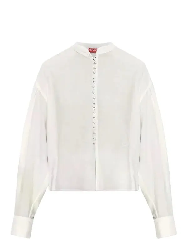 Kenzo Buttoned Long-sleeve Shirt - White