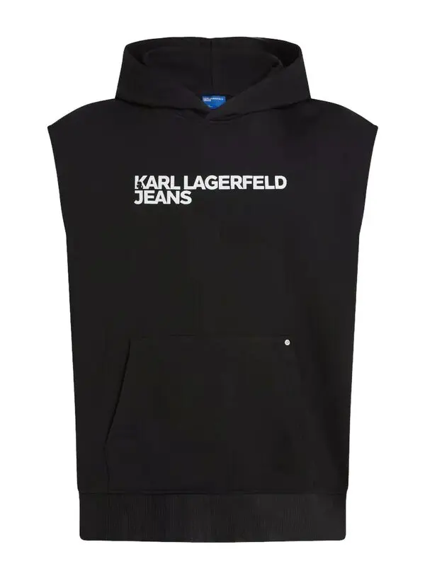 Karl Lagerfeld Sleeveless Hoodie - Black