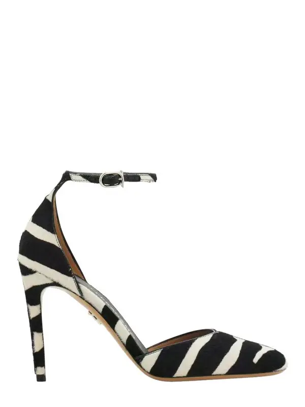 FERRAGAMO Pony Skin Stiletto Pumps - Black