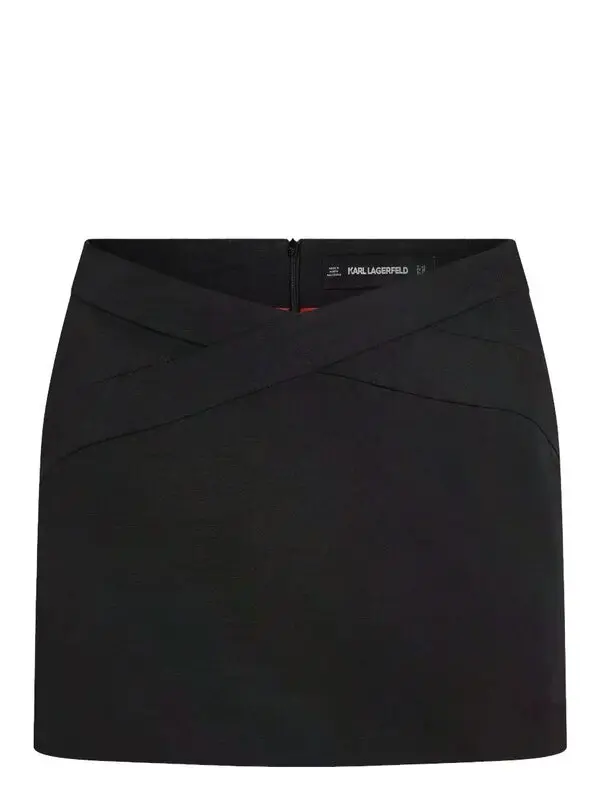 Karl Lagerfeld Mini Wrap Skirt - Black