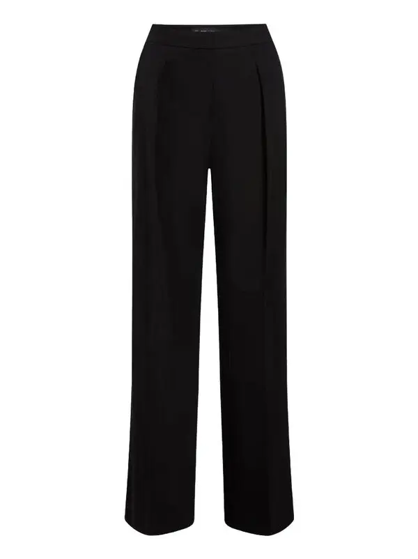 Karl Lagerfeld Pleated Wide Leg Pants - Black