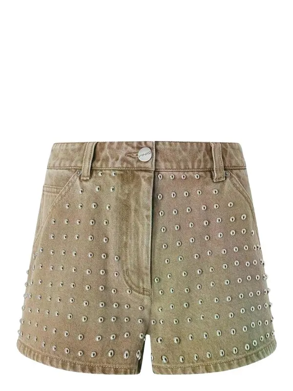 Pinko Stud-embellished Shorts - Neutrals
