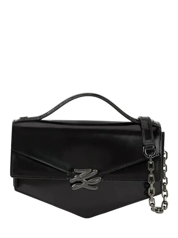 Karl Lagerfeld K/studios Autograph Leather Tote - Black
