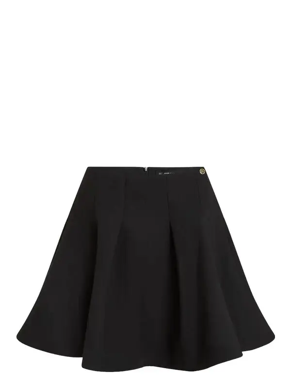 Karl Lagerfeld Mini Pleated Skirt With Logo Detail - Black